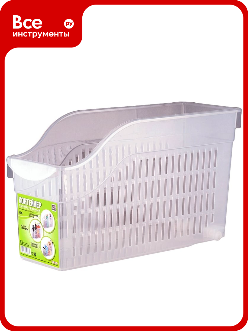 Хозяйственный контейнер на колесах Полимербыт 6 л 63200623 436230000
