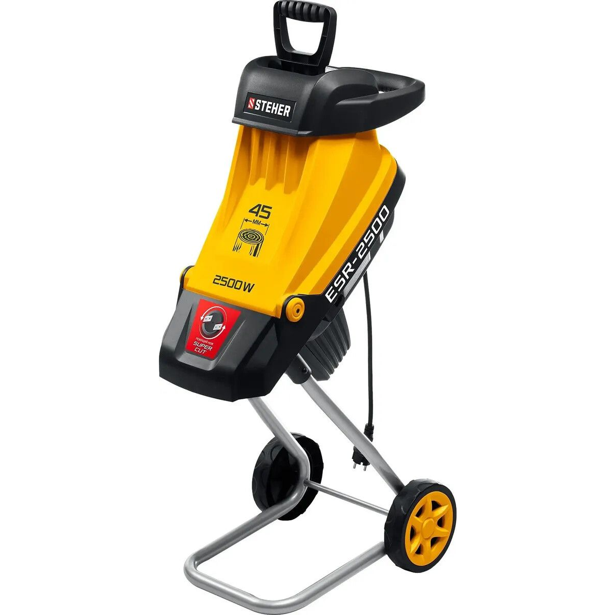 Измельчитель садовый Steher ESR-2500, желтый/черный, 2500 Вт