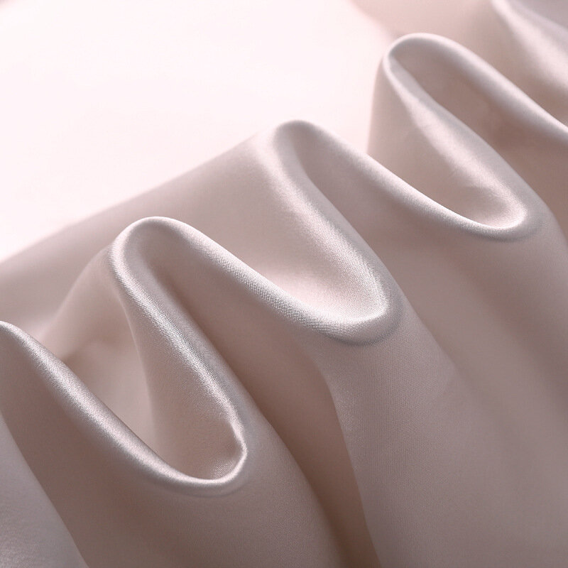 Простой креп-сатин 16/19 монме, ширина 114 см, 100% шелк тутового дерева, полный шелковый материал для оптовой одежды