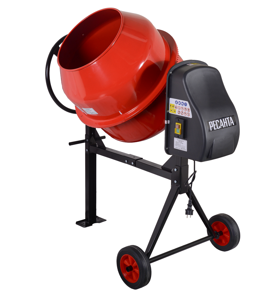 Бетономешалка Ресанта БМ-160Ч, 160 л, 32 об/мин, 700 Вт, венец - чугун