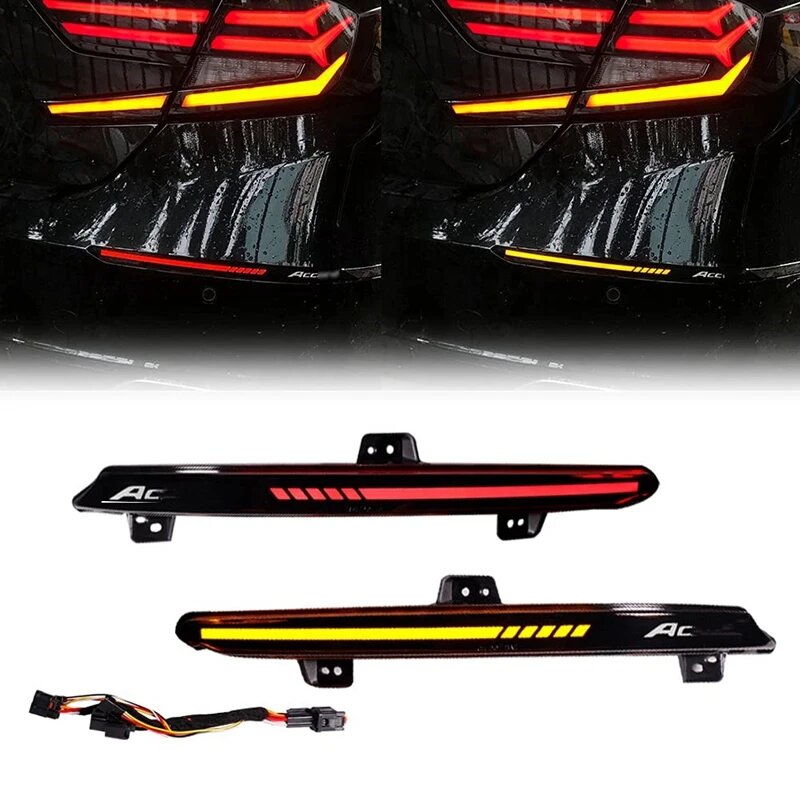 Дымовые линзы, светодиодный отражатель заднего бампера, задние фонари, указатель поворота, противотуманные фары для Honda Accord 10th 2018-2022