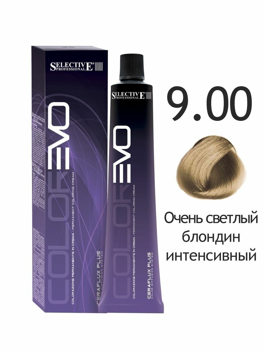 Краска для волос Selective Professional COLOREVO 9.00 очень светлый блондин интенсивный, 100 мл