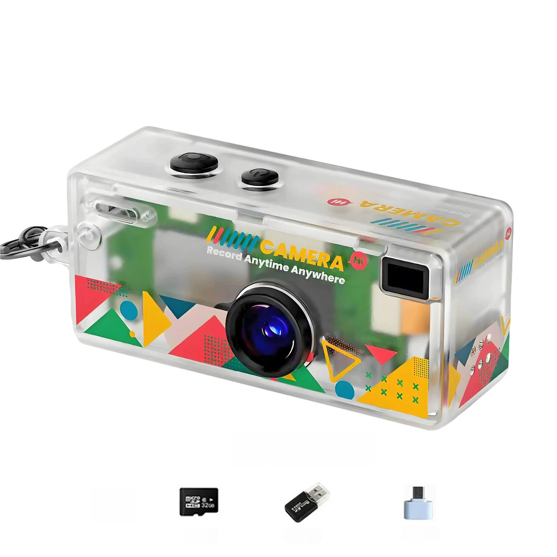 Мини-камера G6 Thumb Camera 1080P HD – Ключница-видеорегистратор с широкоугольным объективом 130°, ретро-дизайн（32GB）