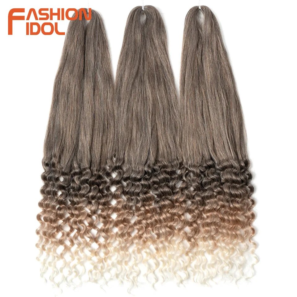 Синтетические косы FASHION IDOL, 28 дюймов, омбре коричневый T1B-30-613