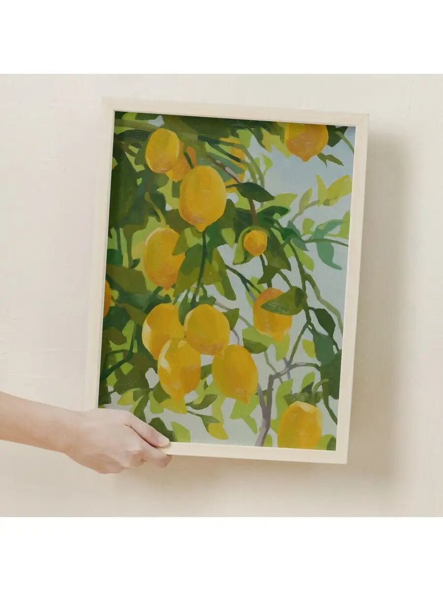 Постер лимон для кухни, 30 x 40 см, материал бумага, без рамы