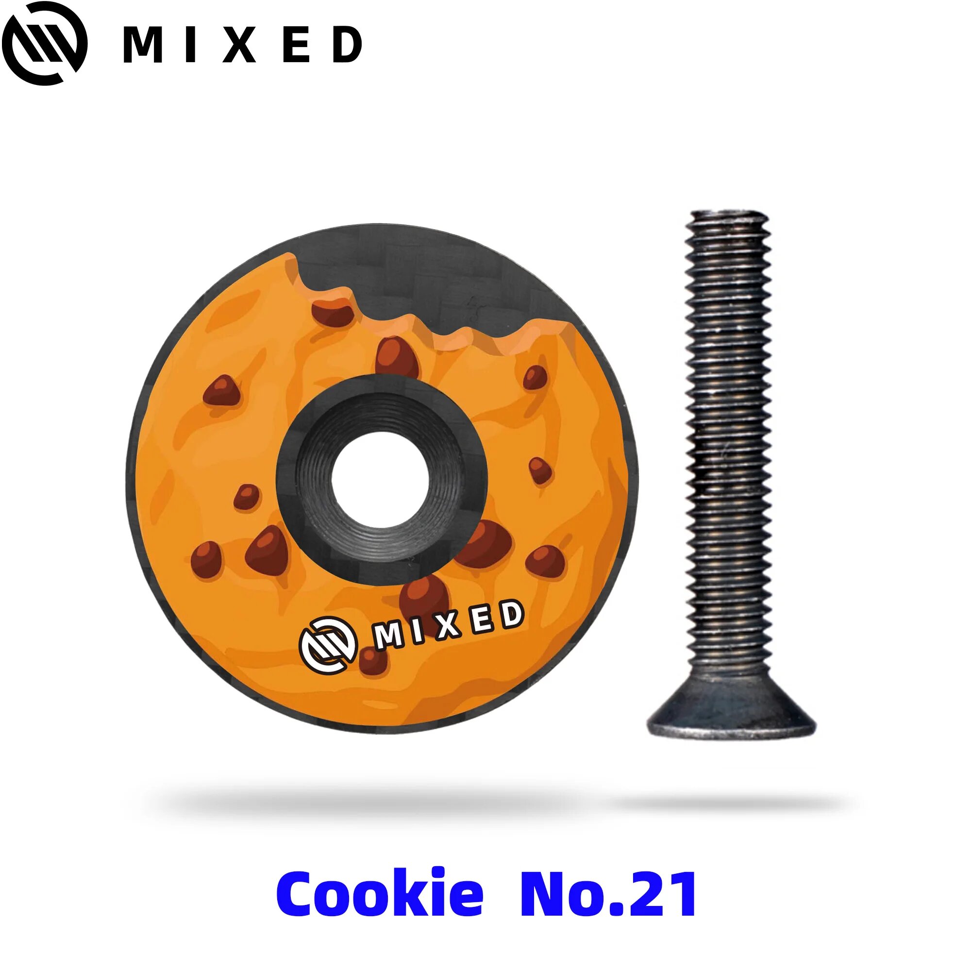 Крышка выноса руля из углеродного волокна для велосипеда Оранжевый, No.21