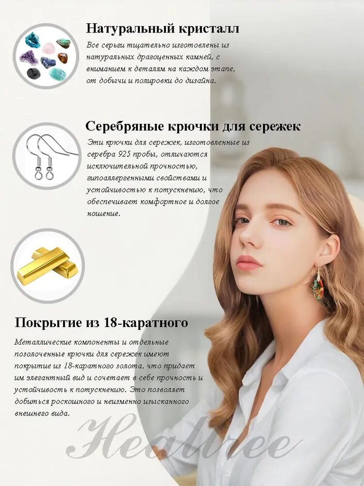 Серьги с подвесками — фото 1