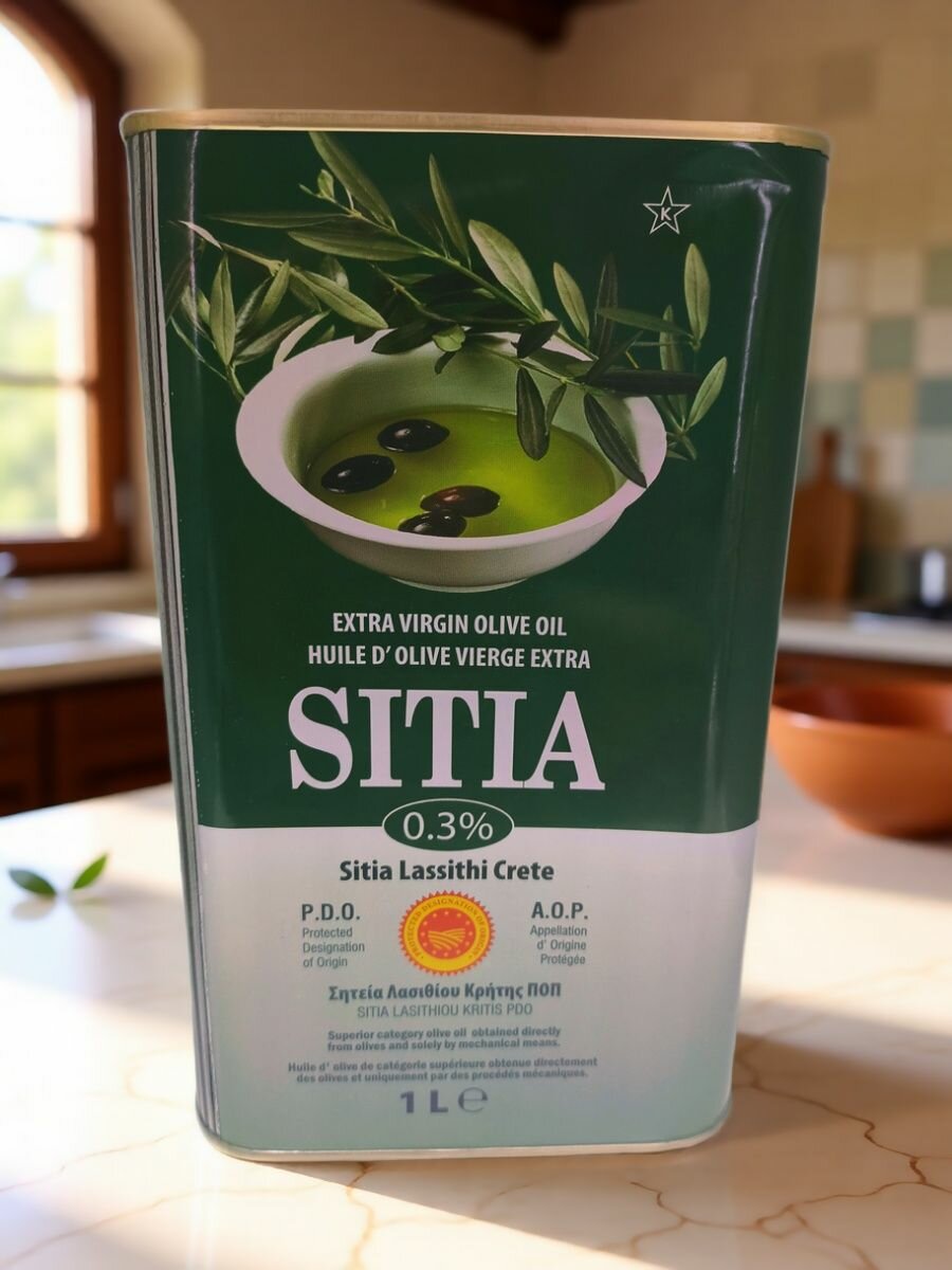 Оливковое масло Extra Virgin 0.3% Sitia, 1л, Греция