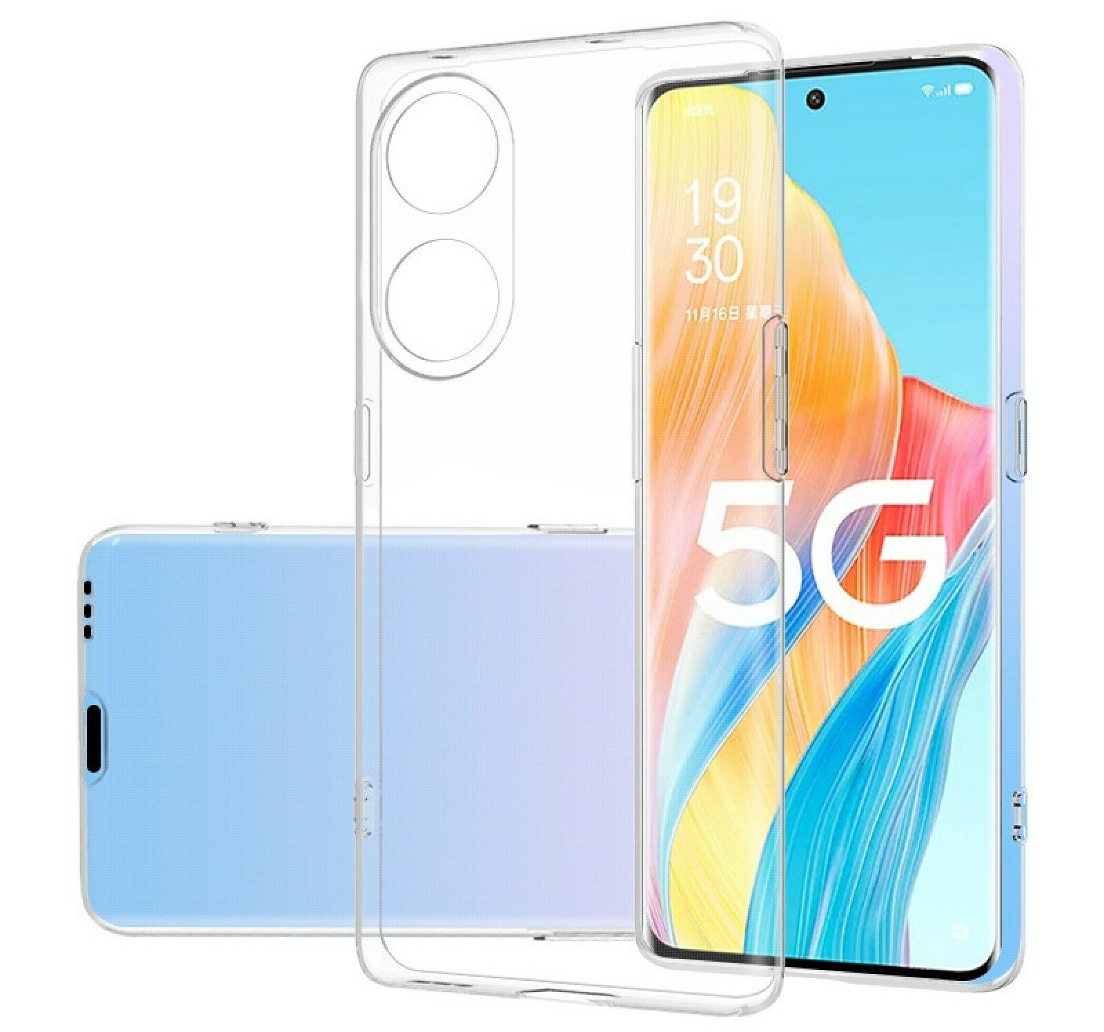 Чехол MyPads Tocco для OPPO A1 Pro и Reno 8T 5G ультра-тонкий прозрачный силиконовый бампер