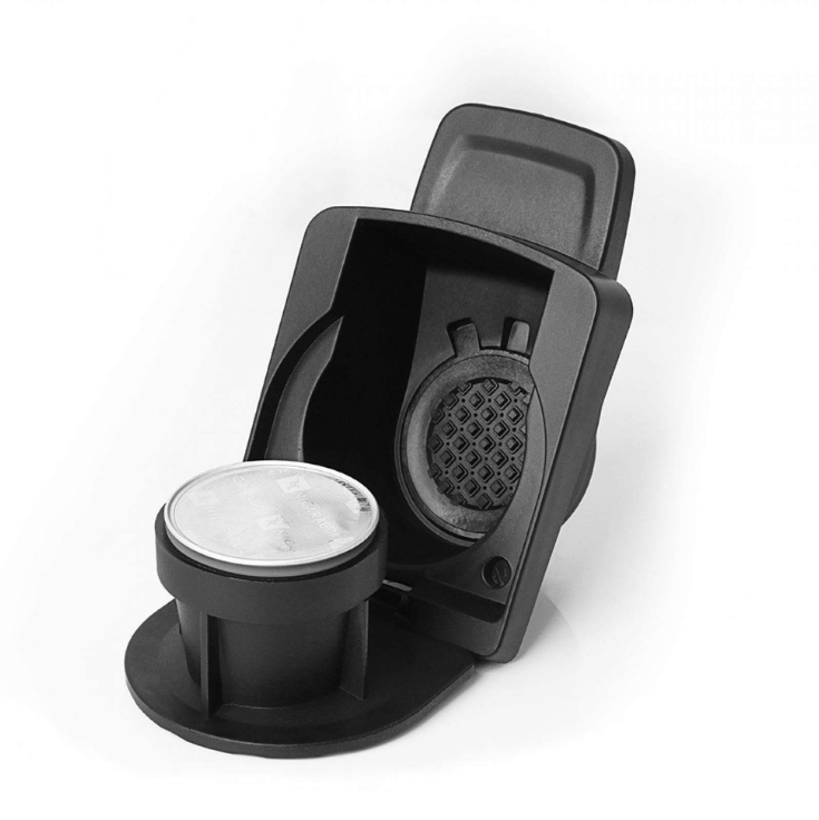 Адаптер MyPads для кофейных капсул Nespresso из нержавеющей стали, черный, совместимый с Dolce Gusto