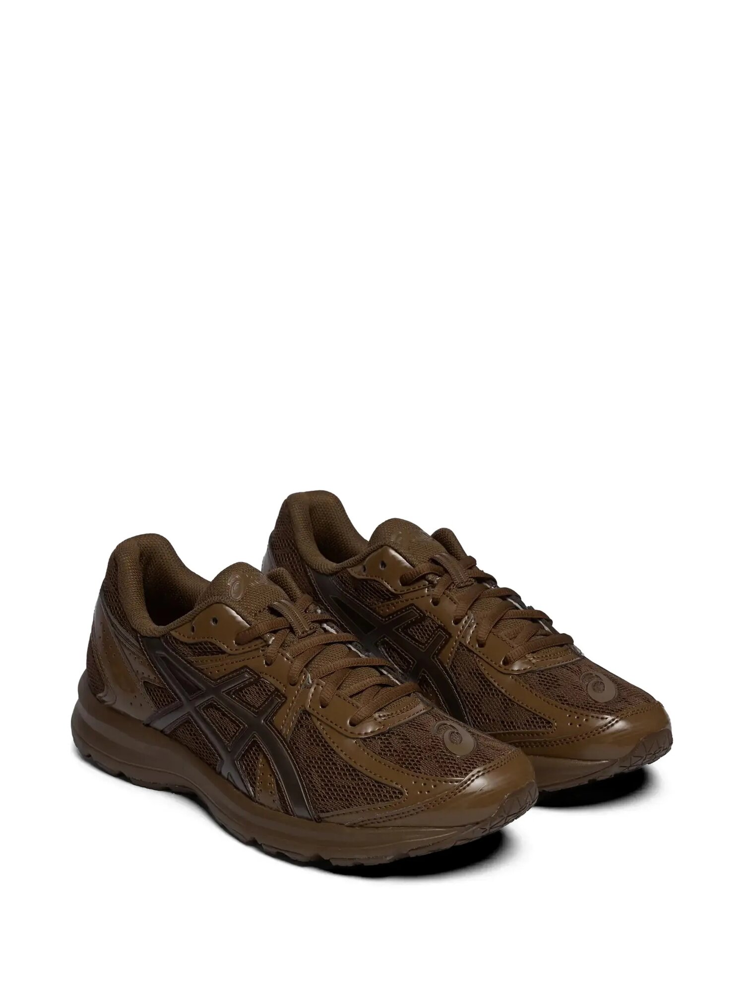 Кроссовки ASICS JOG 100S, размер 12 US, коричневый/серый/оранжевый — фото 1