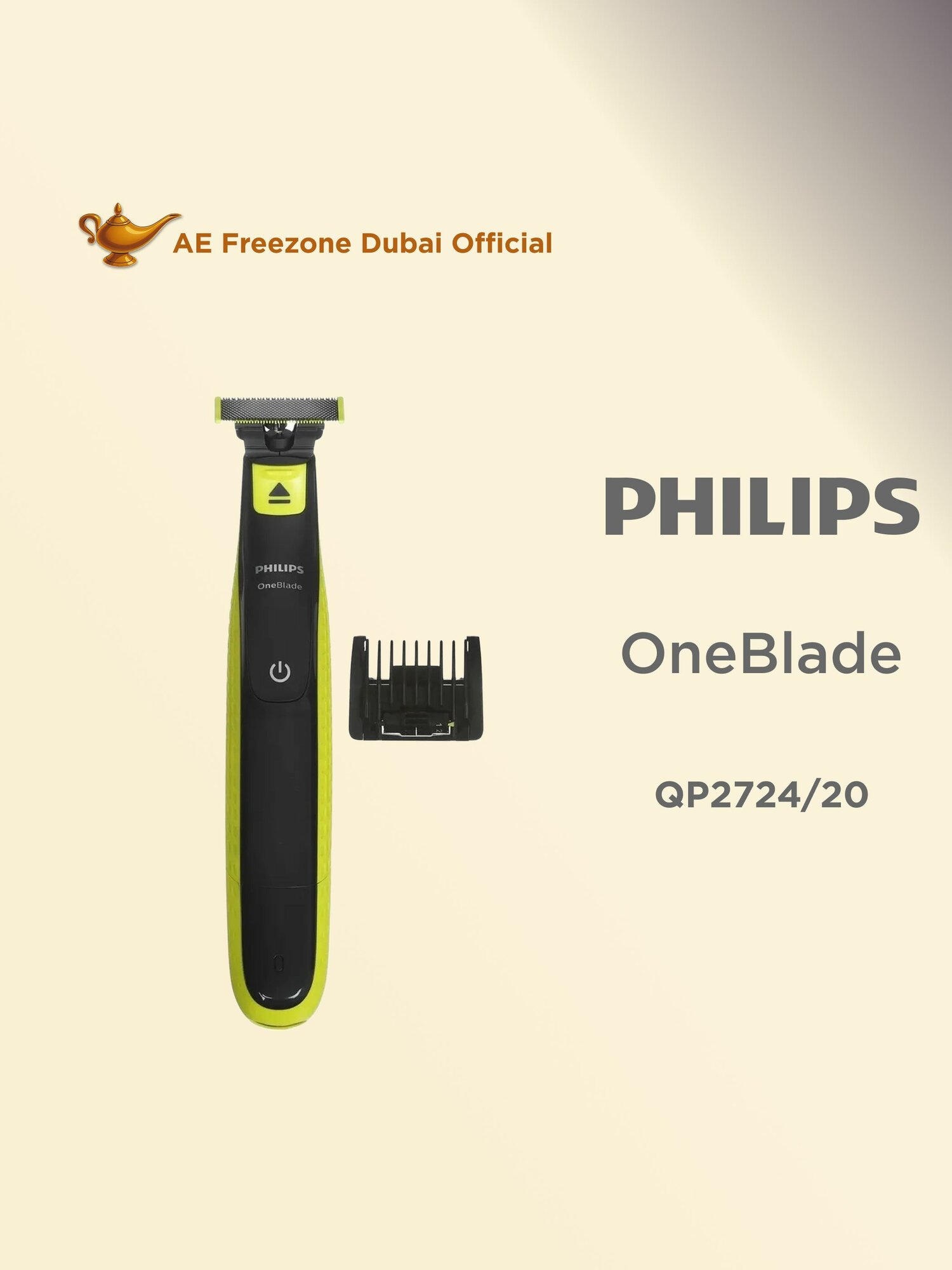 Триммер Philips OneBlade QP2724/20, цвет Черный / Зеленый (Black / Green)