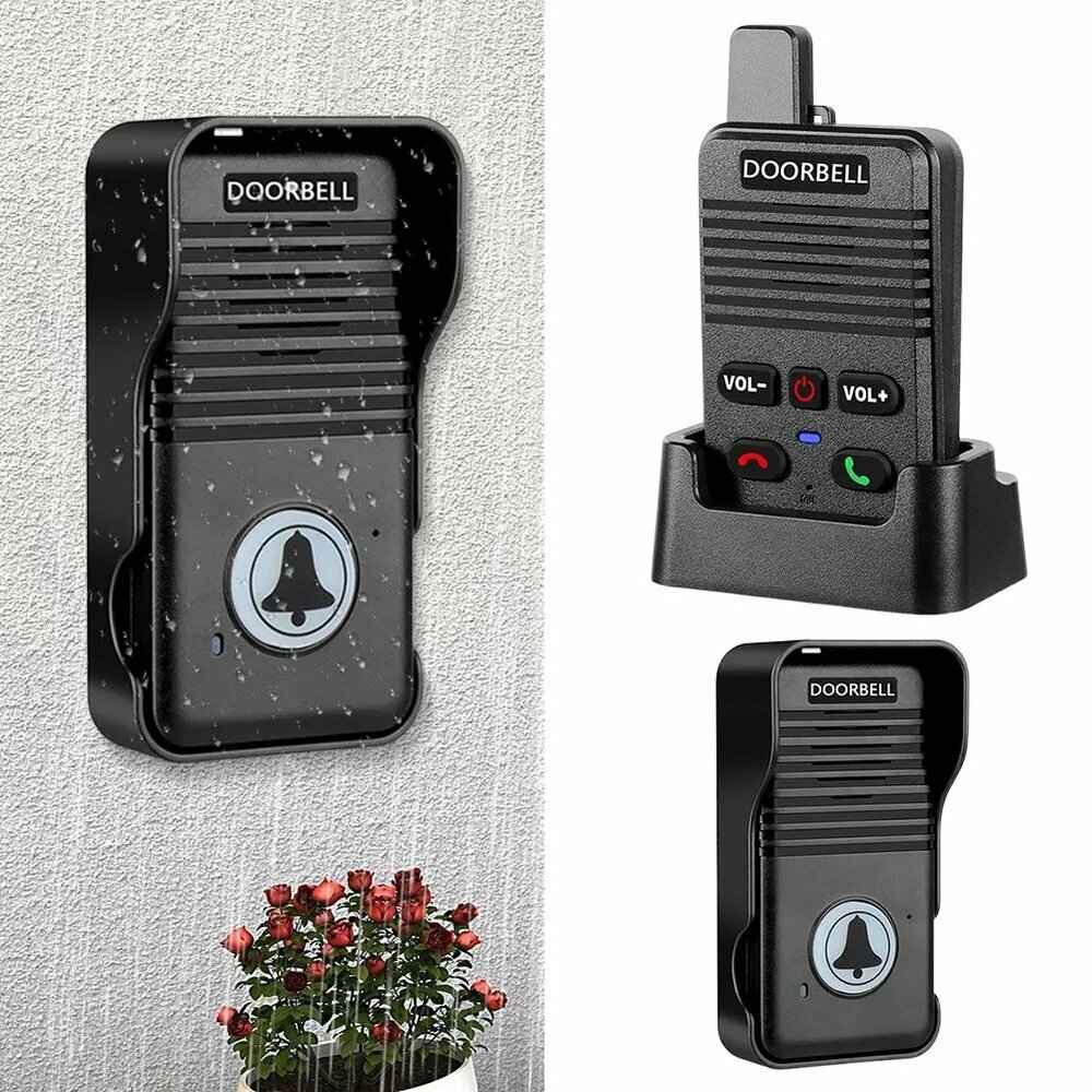 Домофон F90 с подсветкой и индикацией разряда, ABS-пластик