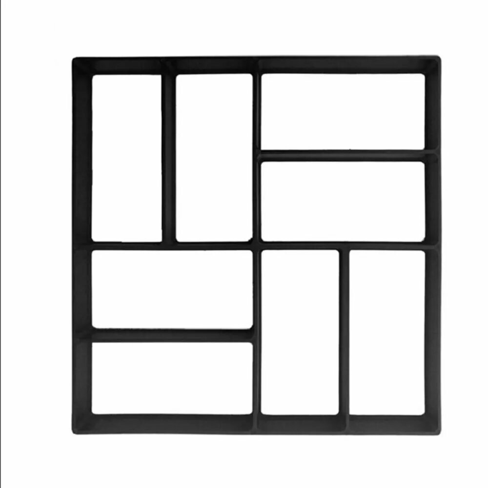 Форма для бетонной плитки DIY, 40 40 см, черная, из полипропилена
