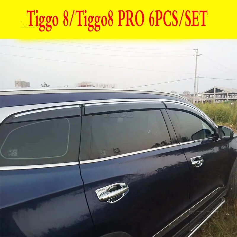 Для Chery Tiggo 8 Tiggo 8 Pro Max 2018-2023 оконный козырек, дефлектор, защита от дождя, 6pcs