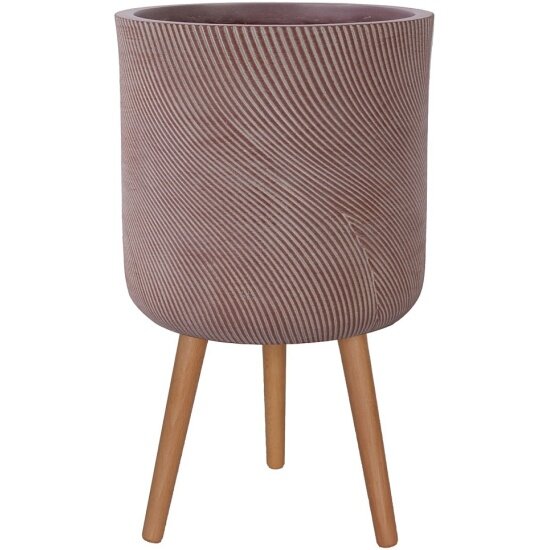 Кашпо напольное на ножках Idealist Lite Idealist Флоу, кофе, Д36 В63 см (FLORL63-BRN)