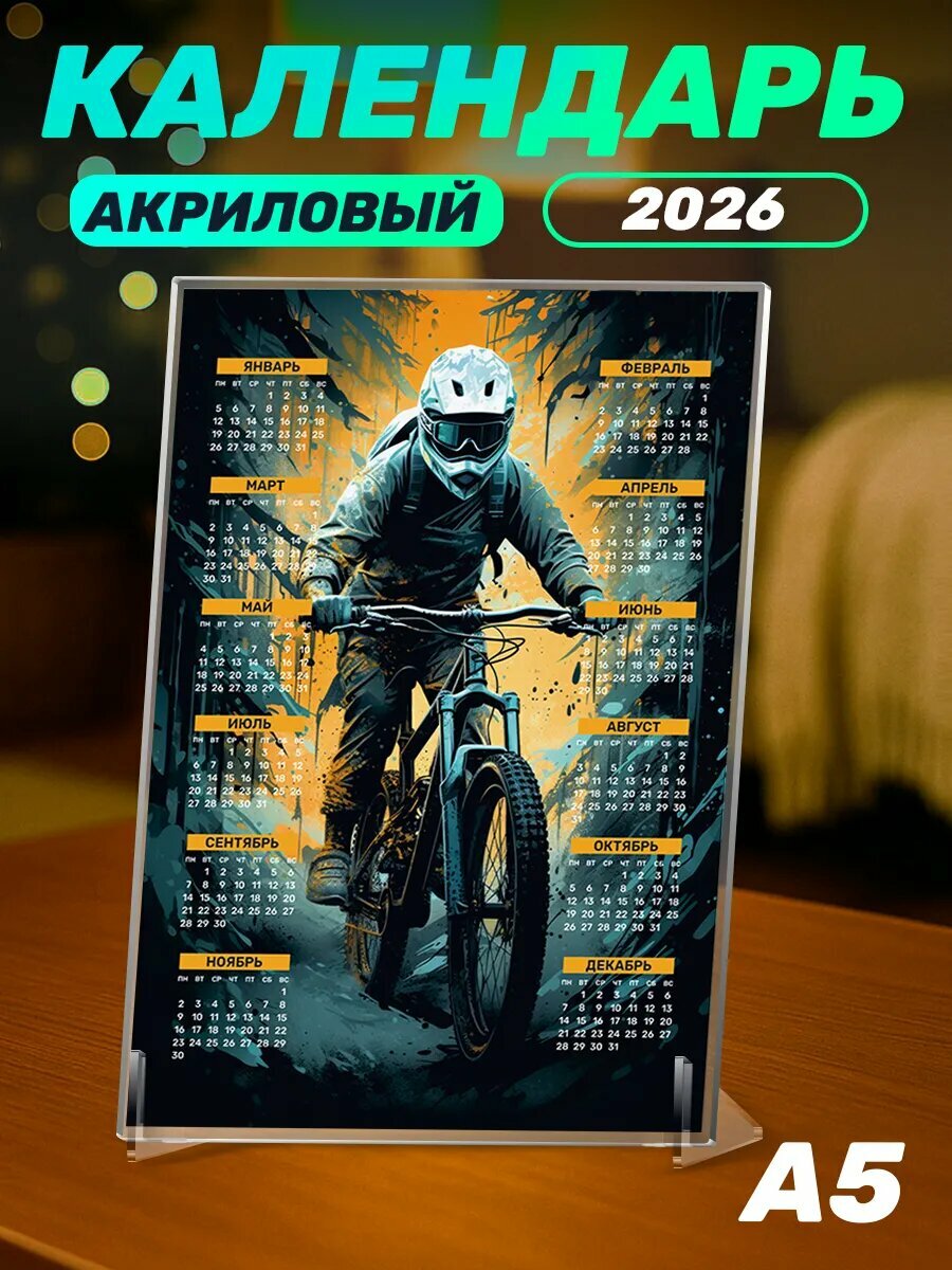 Календарь 2026 настольный Велосипедист JDM