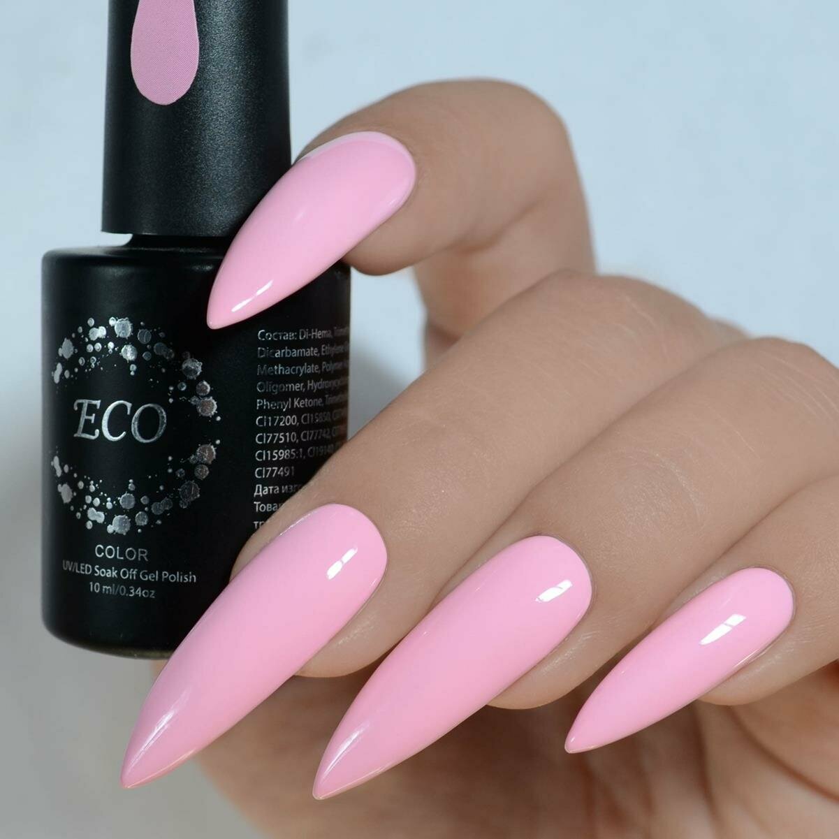 Гель-лак ECO Professional №21 "Розовый фламинго", глянцевый, 10мл
