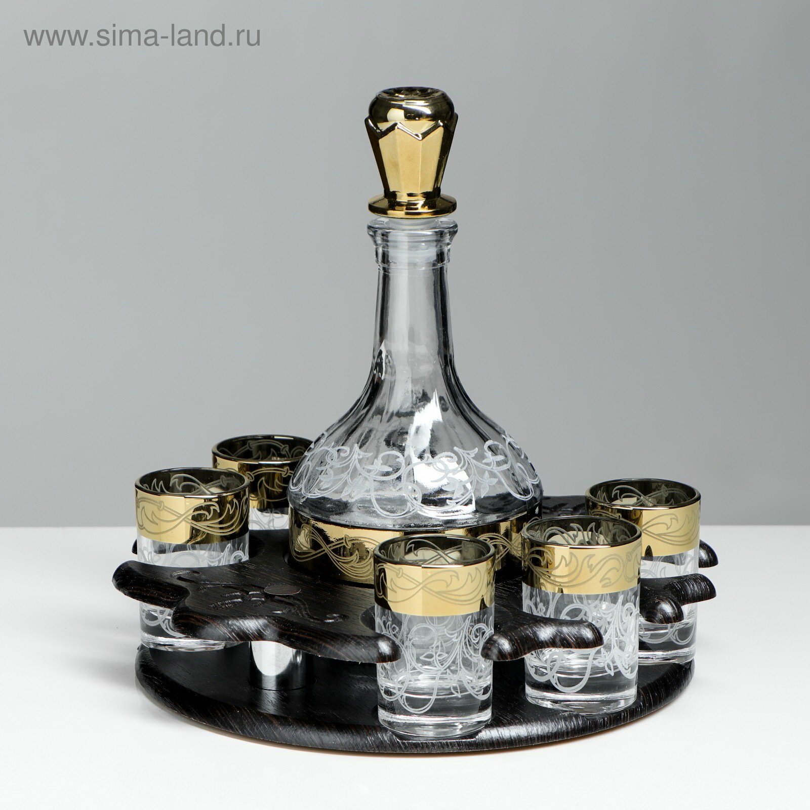 Мини-бар "Столичный. Вдохновение", 8 предметов: барная стойка, графин, стопки 6 шт, 500/50 мл