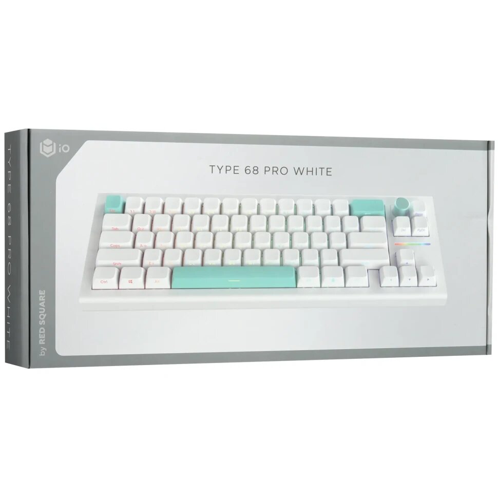 Клавиатура проводная + беспроводная IO by Red Square Type 68 Pro, белый, бирюзовый