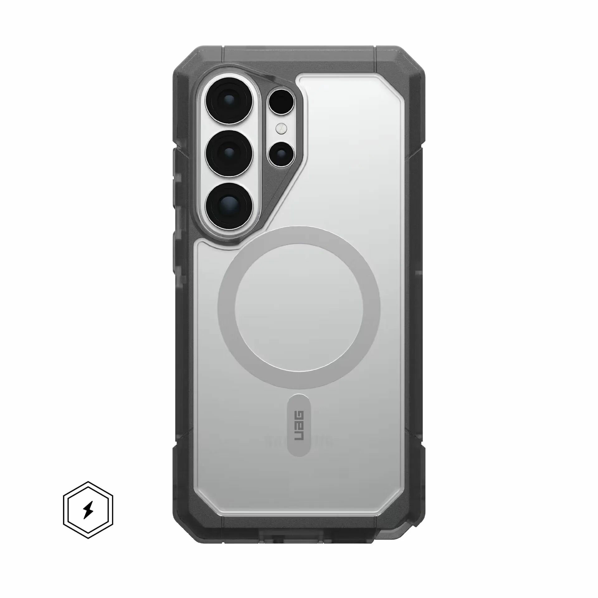 Чехол с поддержкой MAGSAFE Uag Trooper для Samsung Galaxy S26 Ultra, цвет прозрачно/тонированный (Clear/Ash)