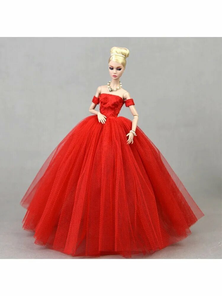 Высококачественное свадебное платье и фата для куклы Барби Barbie