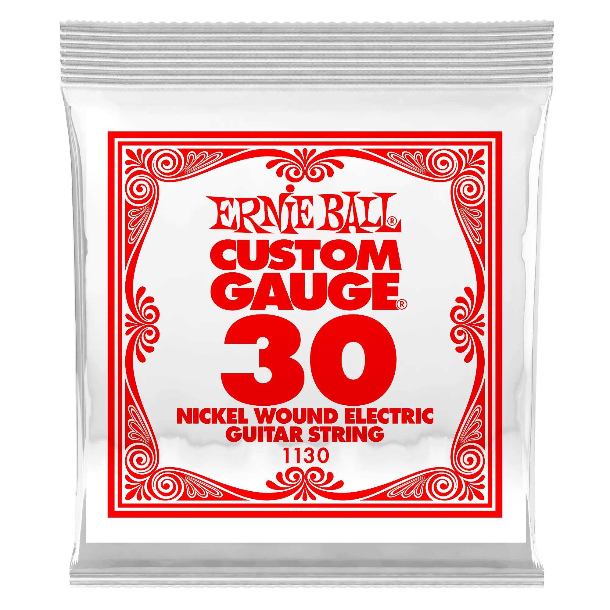 Струна для электрогитары Ernie Ball P01130 Custom gauge, сталь никелированная, калибр 30