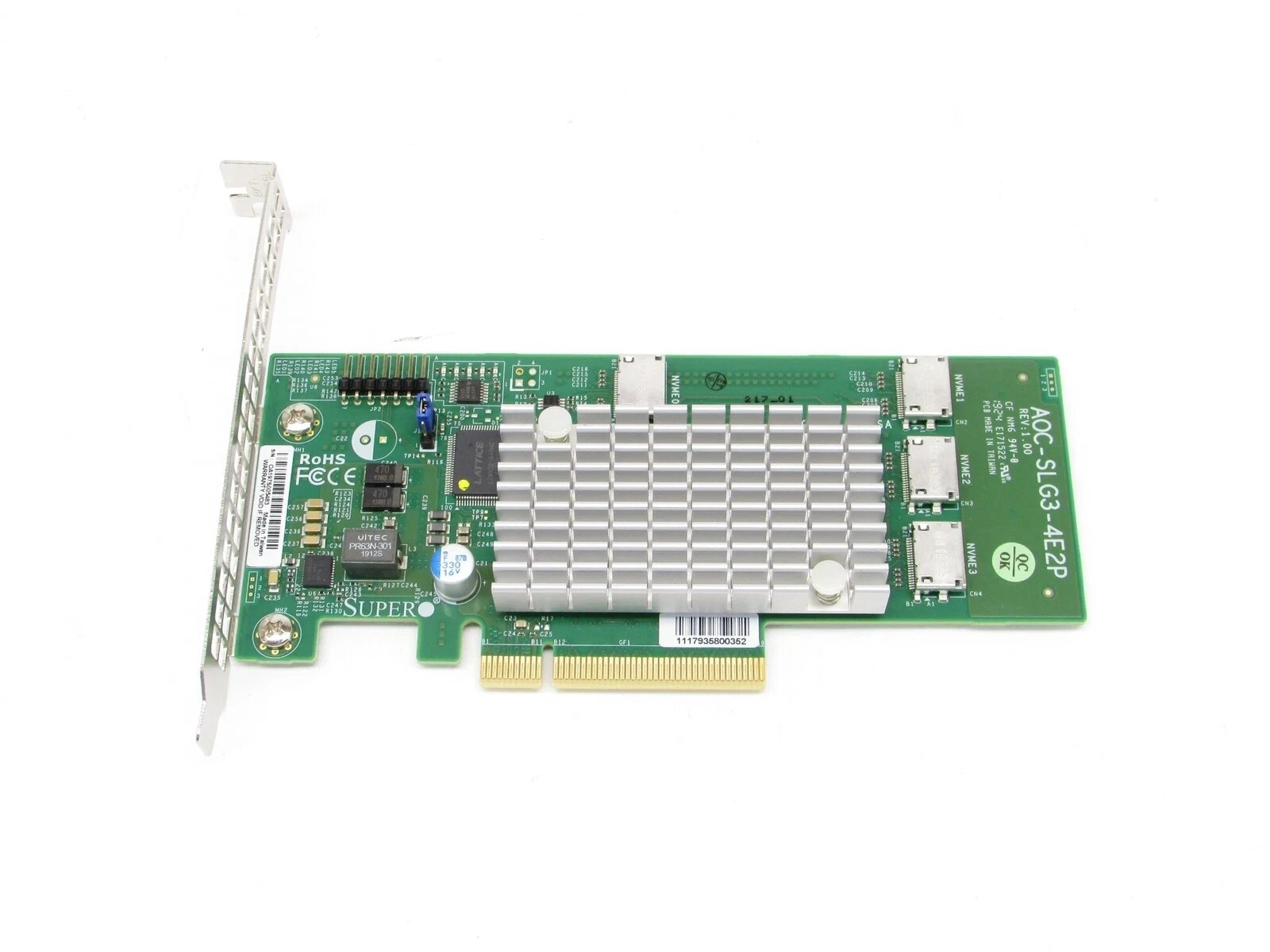 Supermicro AOC-SLG3-4E2P PCIe к NVMe U.2 адаптер