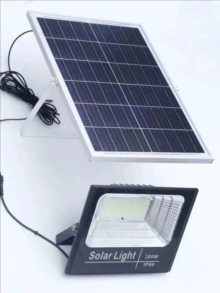 Солнечный уличный светильник Solar Light 200W IP66, C5W, 1шт, с солнечной панелью