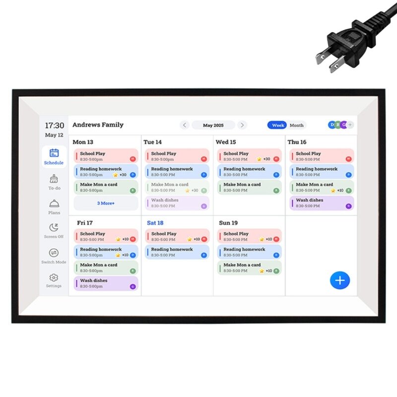 15,6-дюймовые сенсорные экраны, Цифровой Календарь, Интеллектуальный семейный планировщик для управления задачами, Планирования приема пищи, отображения фотографий