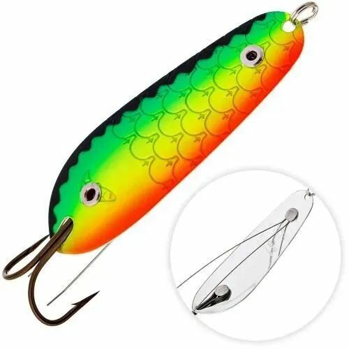 Блесна Kuusamo Rasanen 70мм 10г Незацепляйка#Цвет BL/GR/FYe/FR-S