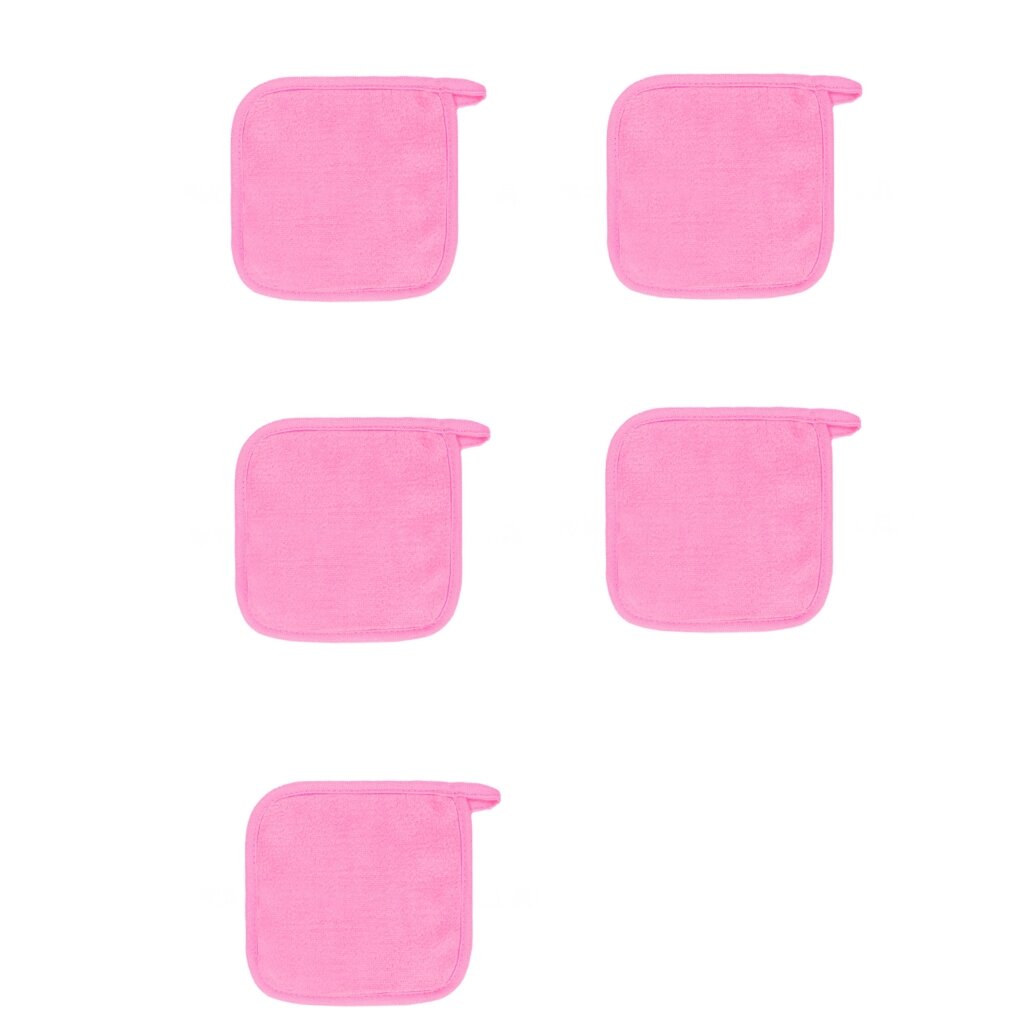 5шт Многоразовых Салфеток Для Снятия Макияжа, Мягкие Прокладки Из Полиэфирного Волокна Для Нежной Кожи и Водостойкой Туши