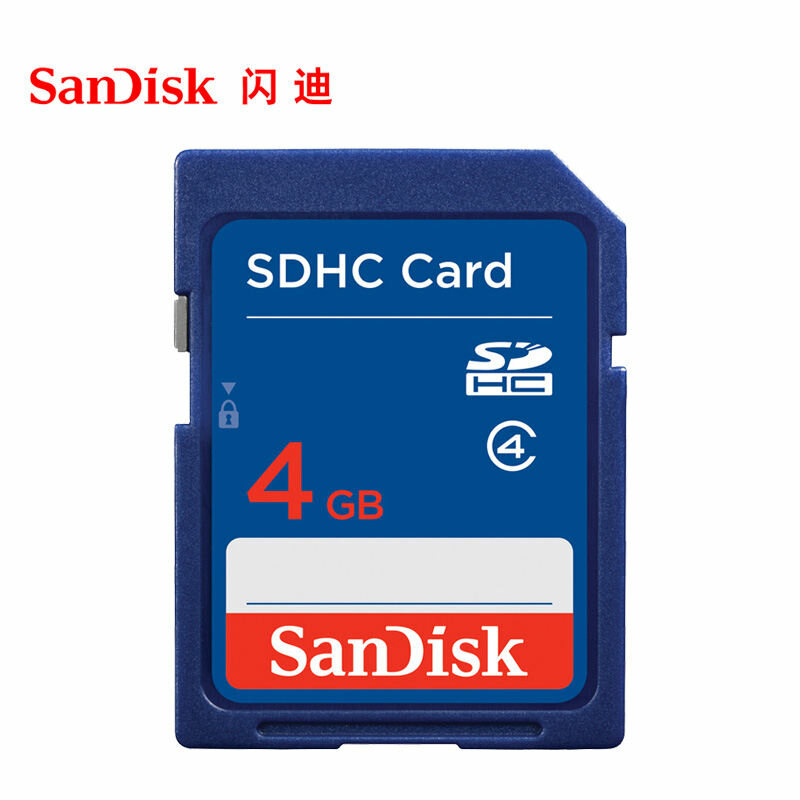 SanDisk SDHC Class 4 4GB SD-карта для камер Canon, Panasonic, Nikon - Надежное хранение для цифровой фотографии