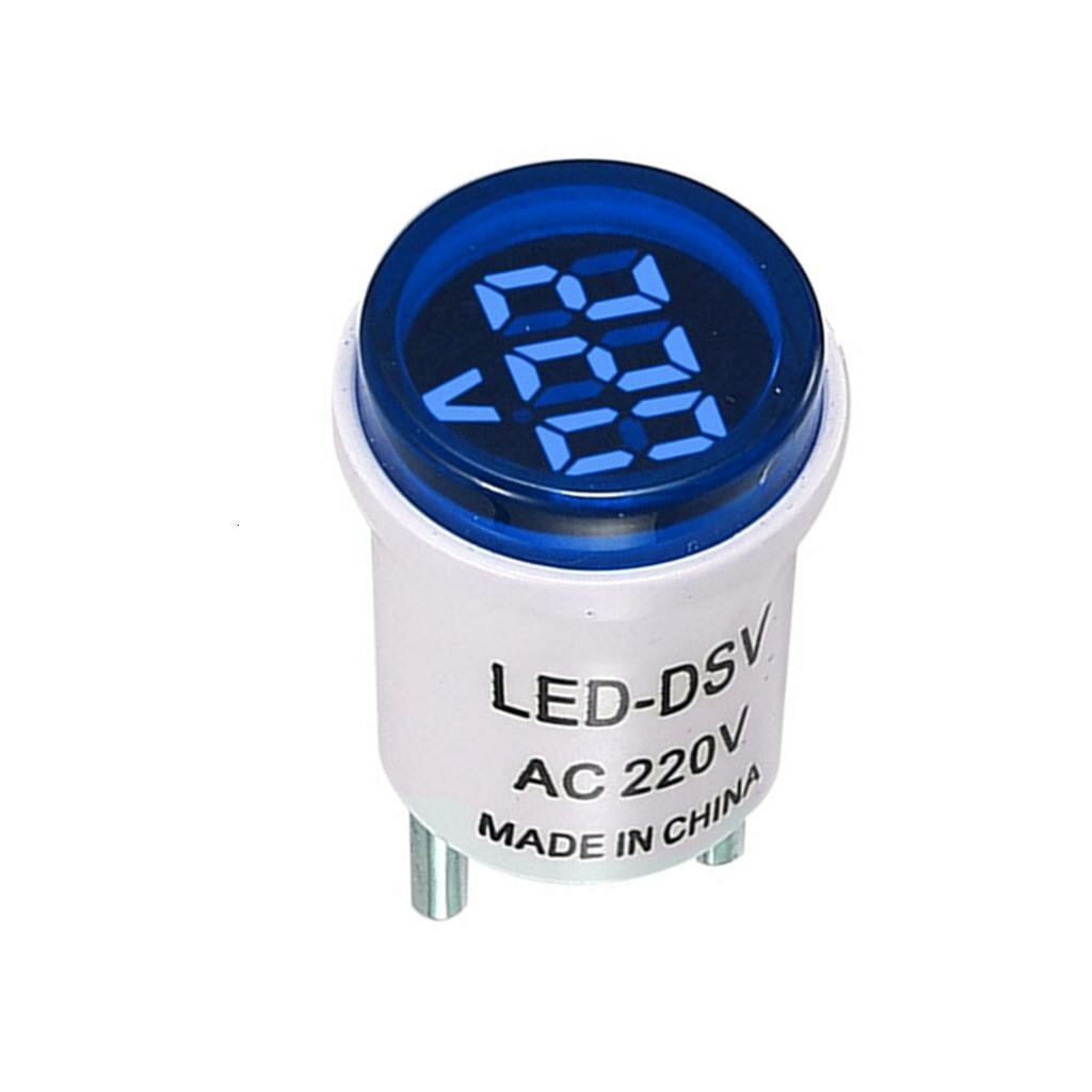 Цифровой вольтметр 220 В, Синий