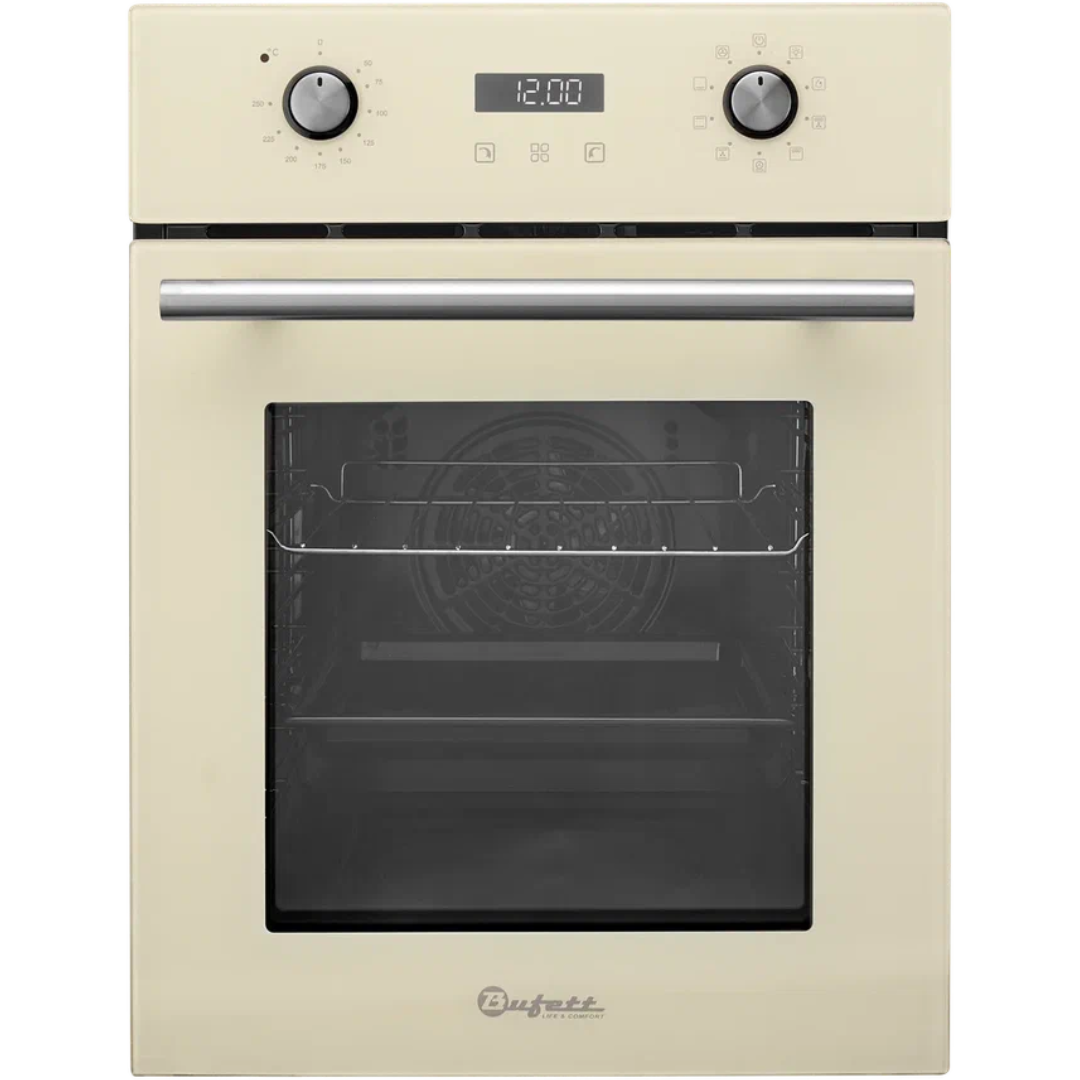 Духовой шкаф электрический Bufett YON 173 встраиваемый, ширина 45см, объем 50л, 9 режимов, 2800 Вт, Бежевый