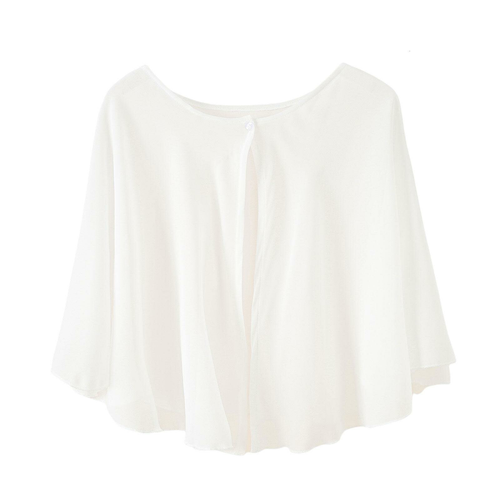 Шифоновый пляжный плащ для женщин, Белый