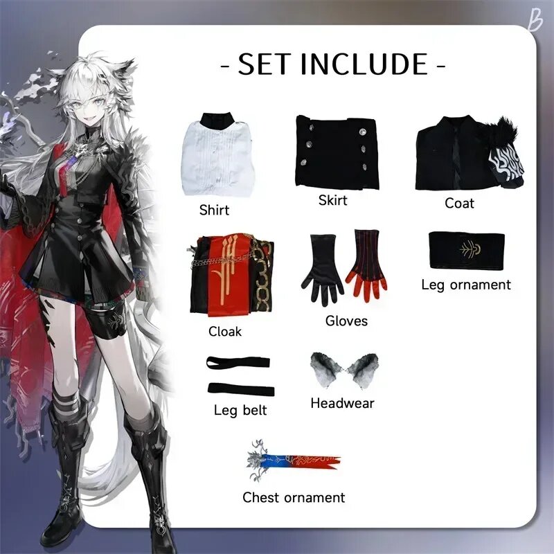 Костюм Лаппланд из Arknights для взрослых XXL, Costume