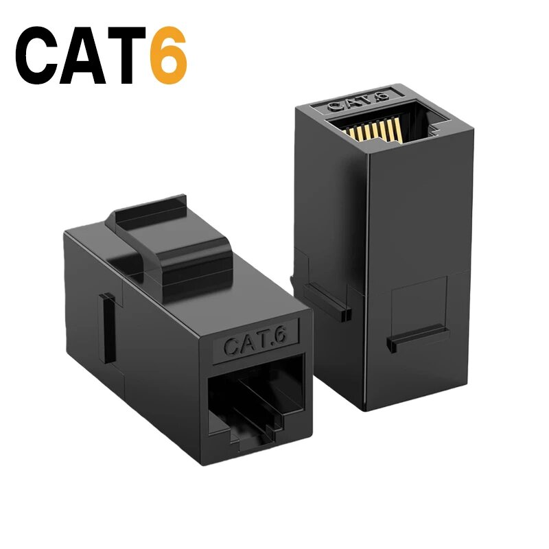10шт. CAT6 RJ45 Keystone Jack, черный