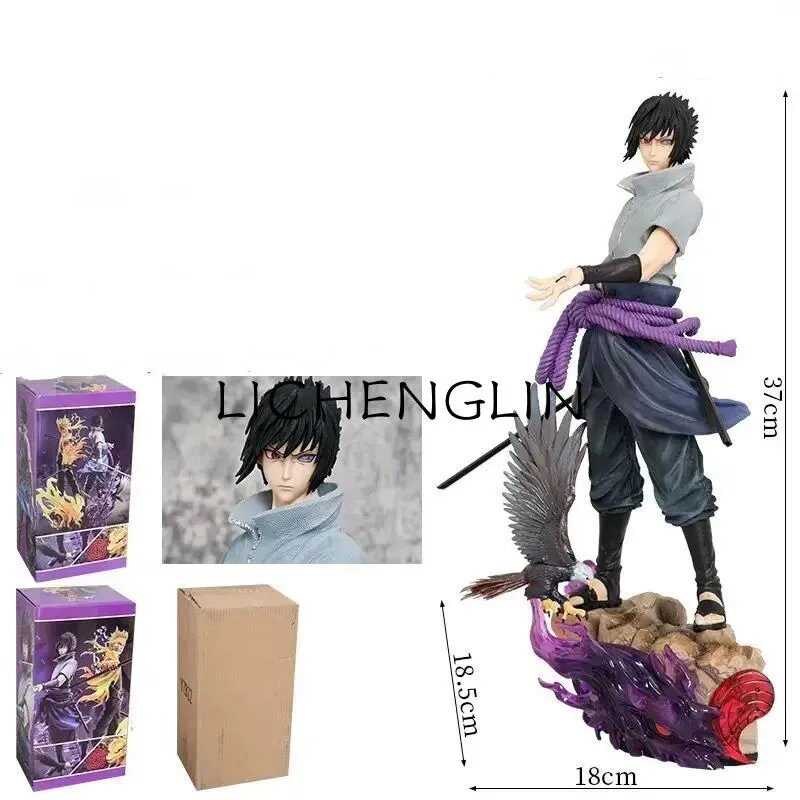 Аниме фигурка - Наруто - Саске/Sasuke - 18.5Х18Х37СМ Фигурка Саске 37 см — фото 1