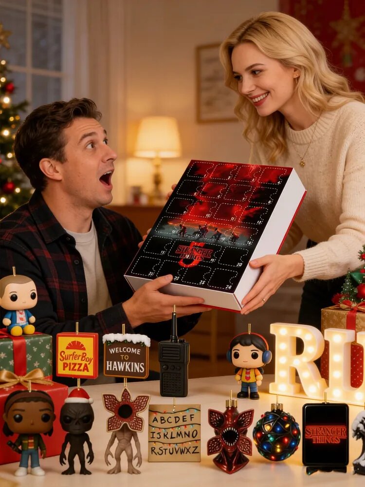 Фигурка Stranger Things Advent Calendar, коллекционная, 24 шт, акрилик, для поклонников сериала — фото 1