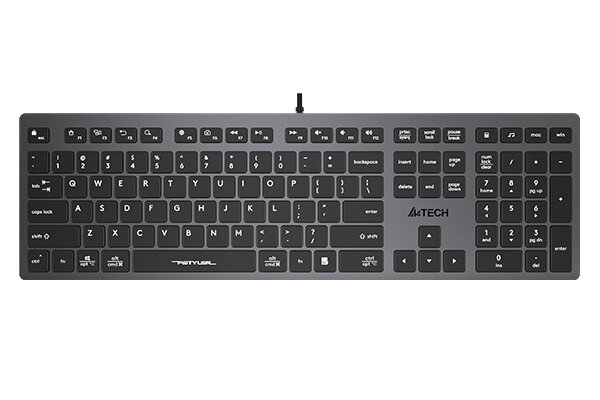 Клавиатура A4Tech Fstyler FX50, серый, USB, slim, мультимедийная