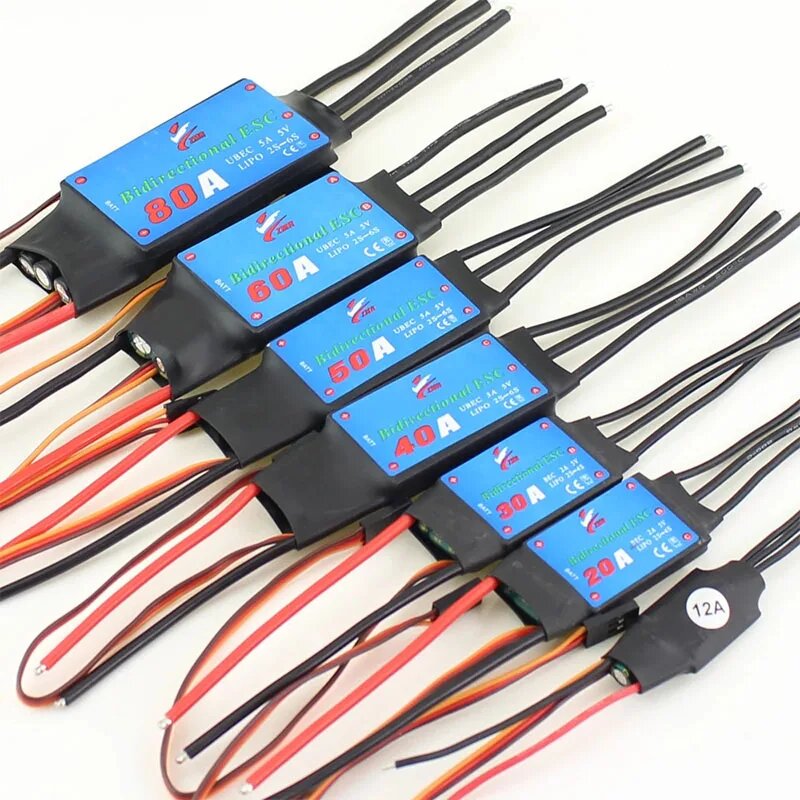 ZMR 20A/30A/40A/50A/60A/80A двунаправленный ESC для RC корабля 30A