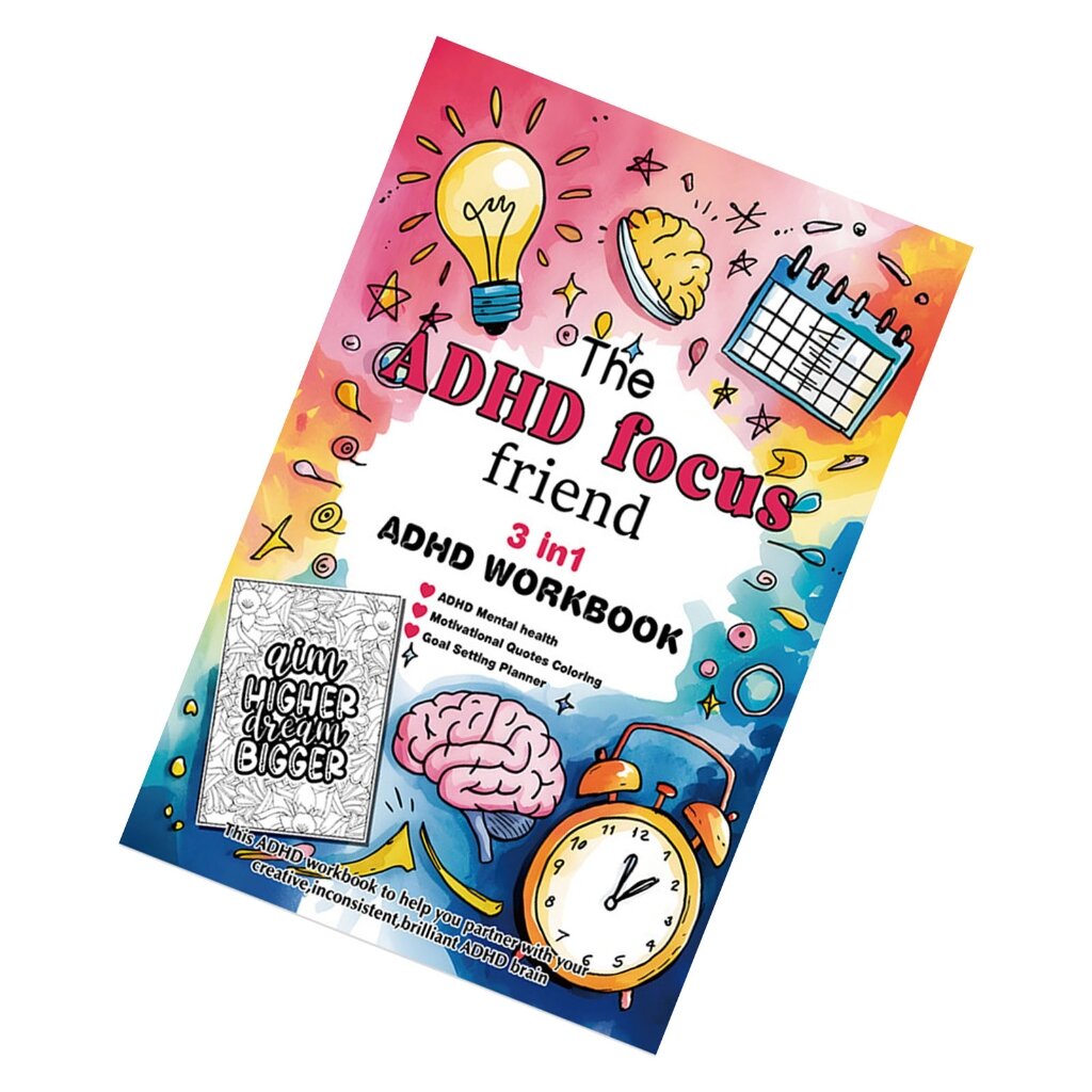 Терапевтическая рабочая Тетрадь для взрослых 3 в 1, Книжка-раскраска для психического здоровья, Планировщик целей и журнал для планирования снятия стресса