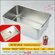 Противень из нержавеющей стали 60x40x20 см, квадратный для духовки, с крышкой