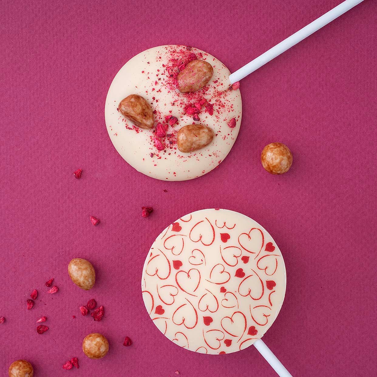 Медиант на палочке белый, FRENCH KISS, ручная работа