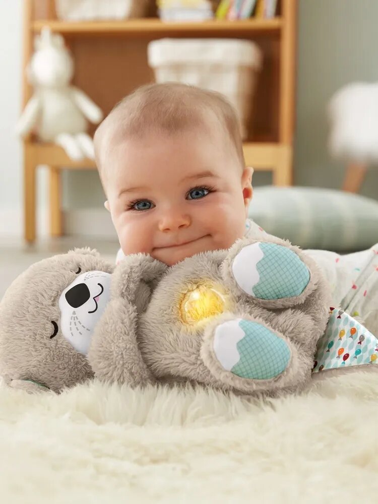 Мягкая игрушка Fisher-Price для сна с функцией имитации дыхания и музыкальными эффектами, бежевый — фото 1