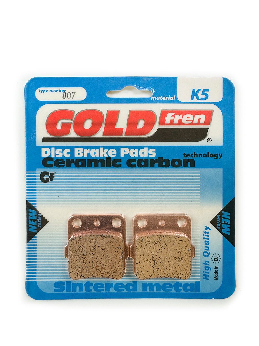 Колодки тормозные GOLDfren 007 K5 кросс TRW MCB538, MCB561, SBS 562, 592, EBC FA 84, Ferodo FDB 381 оригинал