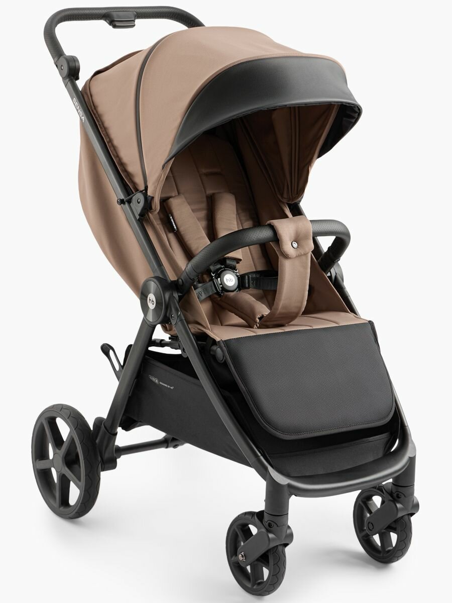 Коляска прогулочная SENSA, легкая всесезонная, дождевик и чехол, складная, коричневая