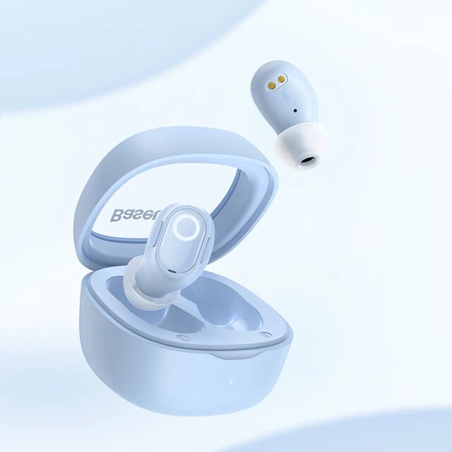 Беспроводные наушники Baseus WM02, TWS Bluetooth 5.3, миниатюрные и компактные, удобны в ношении, с ультрадлительным временем автономной работы — 25 часов.