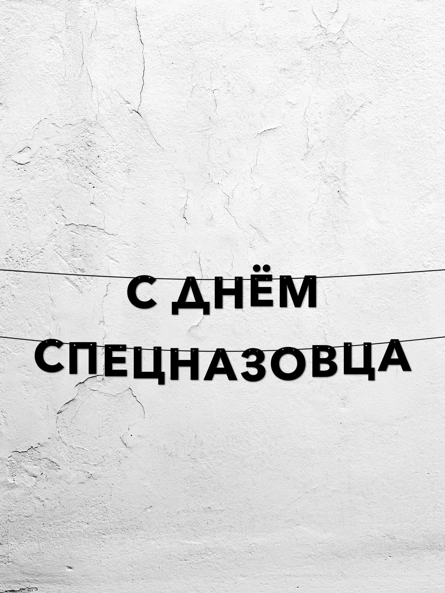 Буквенная гирлянда, декоративная растяжка С днём спецназовца - для праздника, вечеринки или службы, высота букв 10 см, толщина букв 1 мм, долговечный материал.